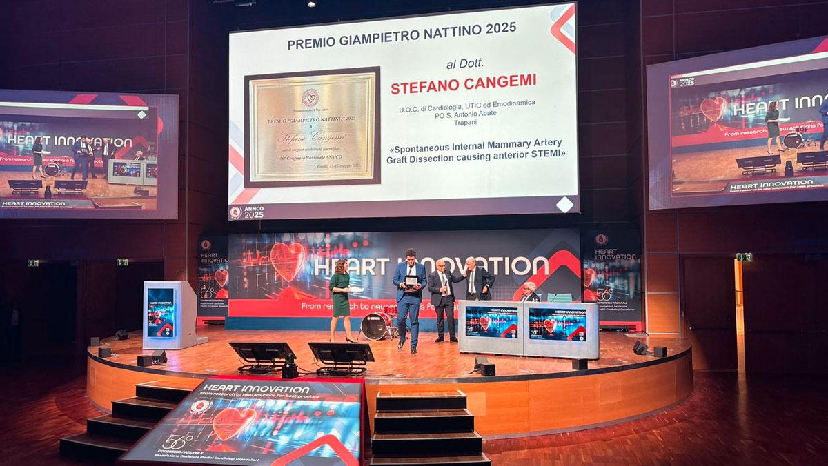 Al cardiologo partannese Stefano Cangemi il Premio "Giampietro Nattino"